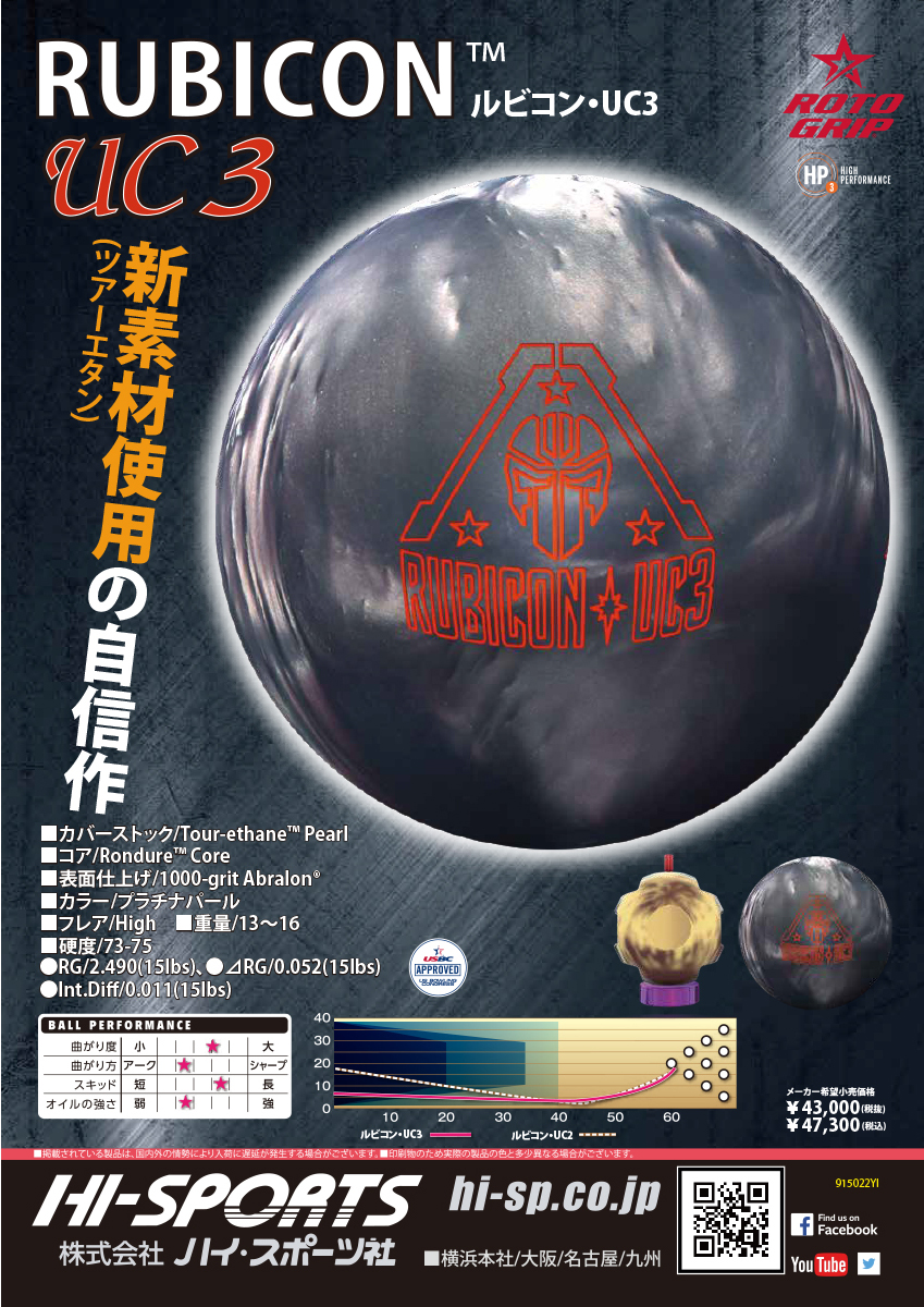 ルビコンUC3 1|ボウリング プロショップ 用品 通販 BSD ボウラーズサポートドリーム