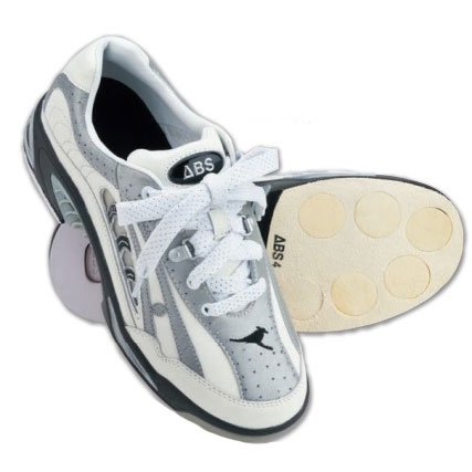 ABS NV-4 ホワイト/シルバー 右投げ用（25.0cm～28.0cm) |ボウリング プロショップ 用品 通販 BSD ボウラーズサポートドリーム